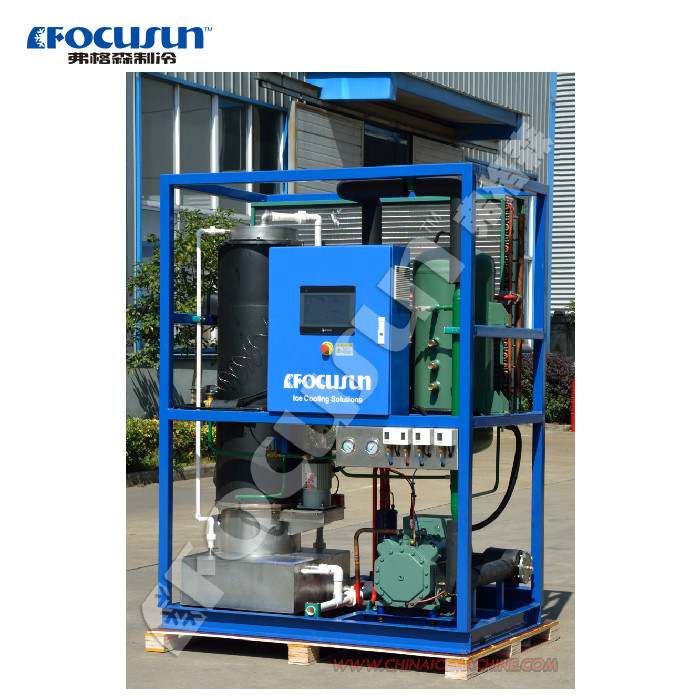 Commercial Tube Ice Machine with 1 Ton Daily Production Capacity and ...