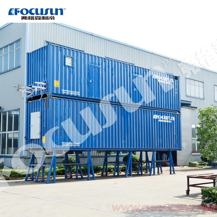 218KW Compressor Gas-Powered Containerized Flake Ice Plant for 30T/day ...