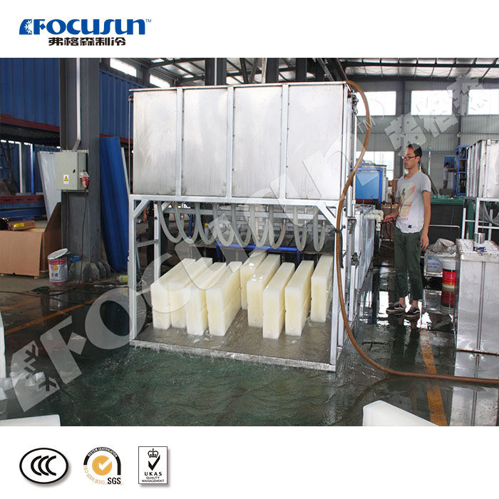 Motor-driven 10 ton FIB-WHB Brine Cooling Block Ice Machine for Water ...
