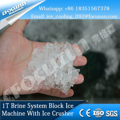 Brine System Block Ice Machine 1 Ton/Day With Ice Crusher And Water ...